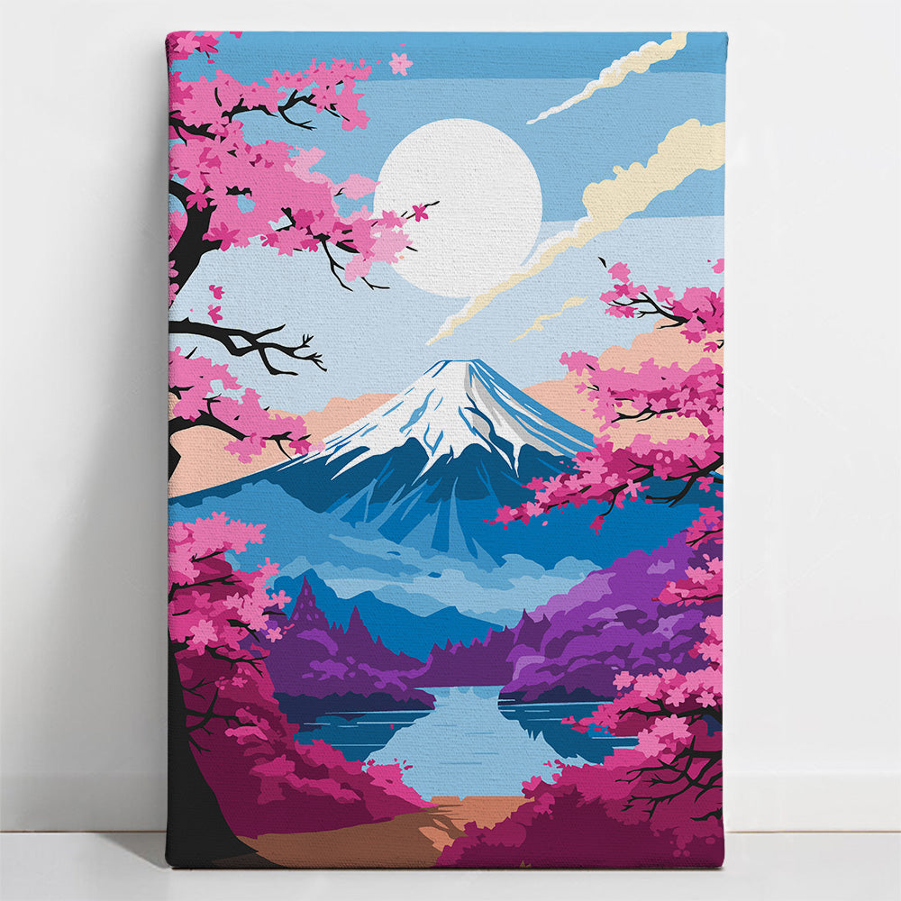 Blooming Mount Fuji - Paint By Numbers Kit